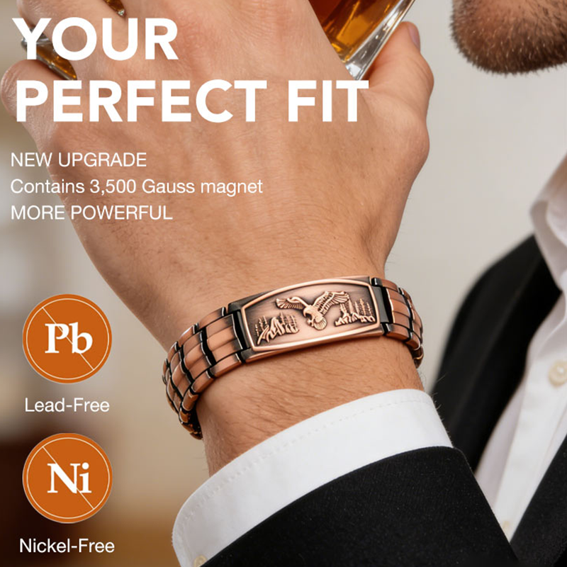 Men's Magnetic Bracelet with Eagle Pattern – aiyoumoi